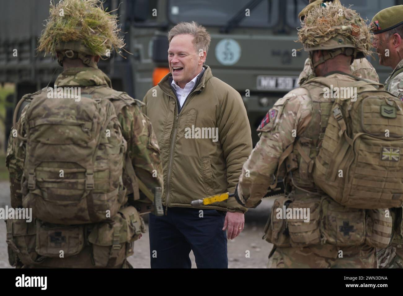 Defence Secretary Grant Shapps arrives for a visit to Catterick ...