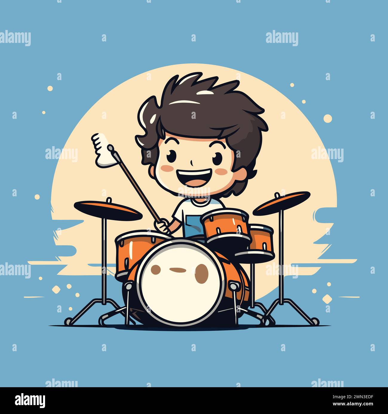 Drummer boy cartoon Stock Vector Images - Alamy