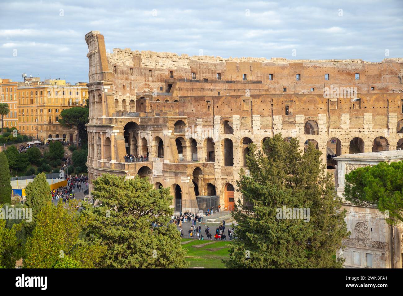 Panoramic view of the colosseum hi-res stock photography and images - Alamy
