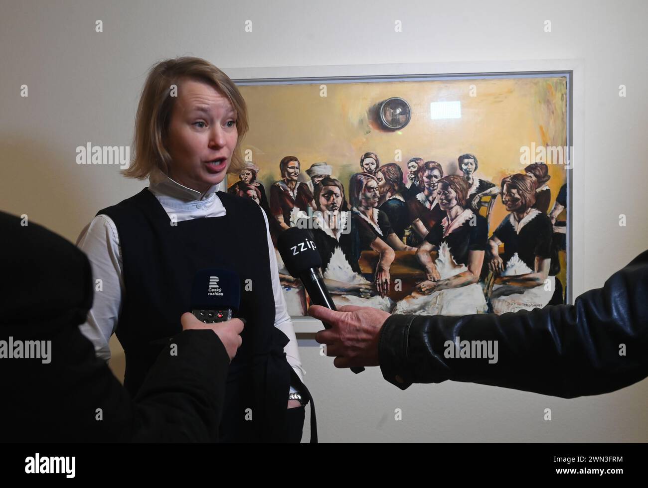 Art, Olomouc, Czech Republic. 29th Feb, 2024. Exhibition curator ...