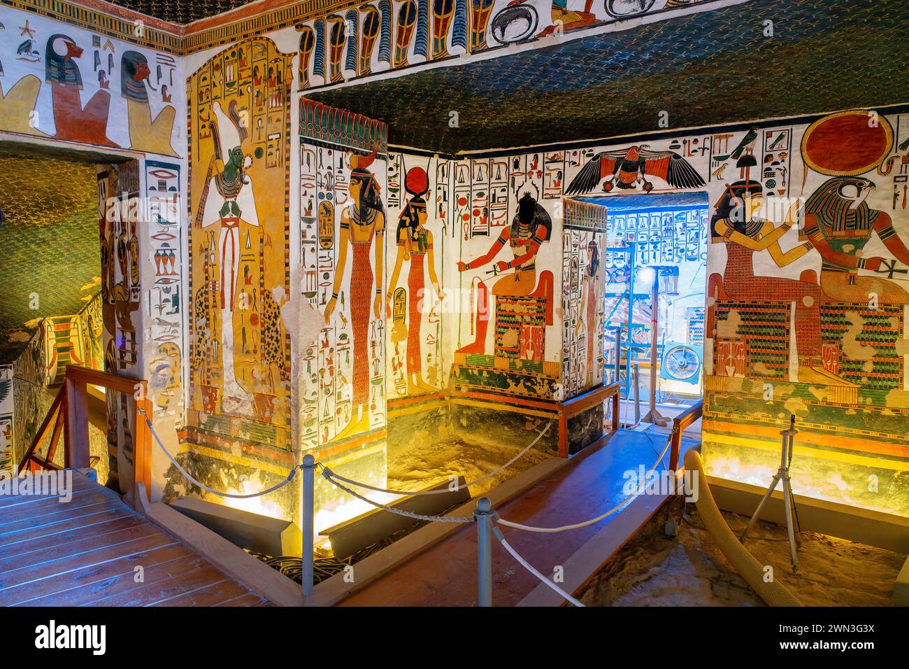 Tomb Of Nefertari Decorated With Colorful Paintings In The Valley Of
