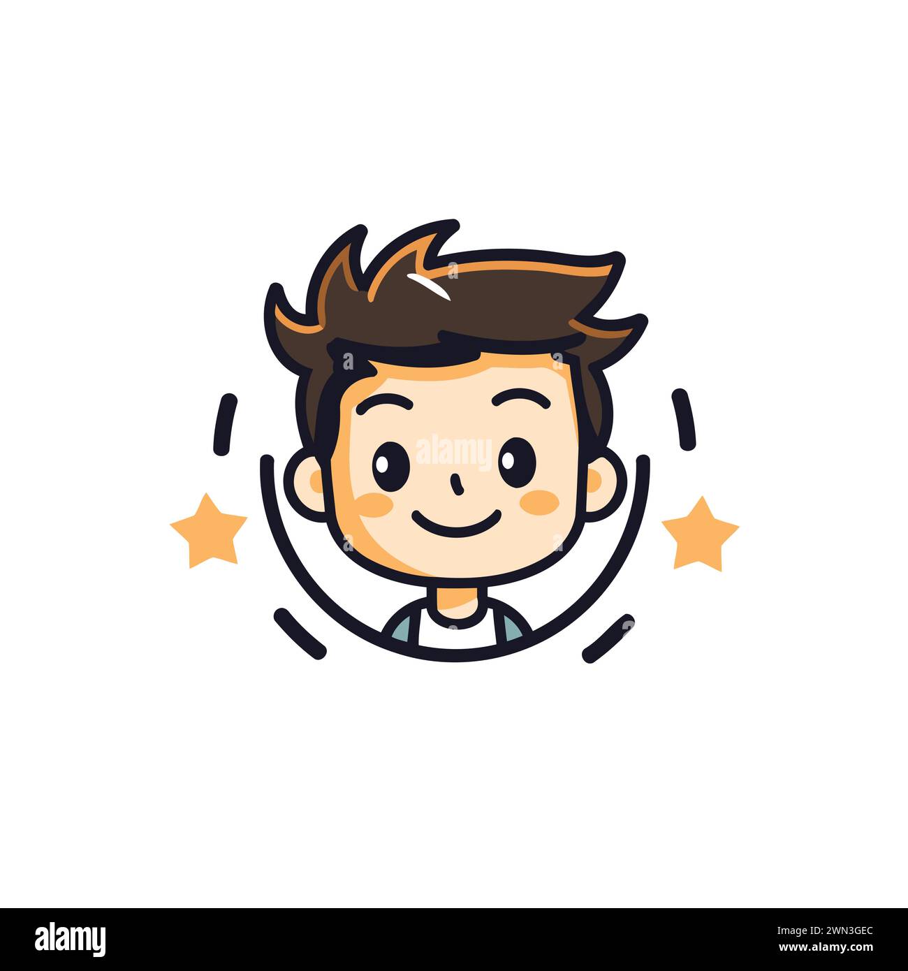 Smiling boy logo hi-res stock photography and images - Alamy