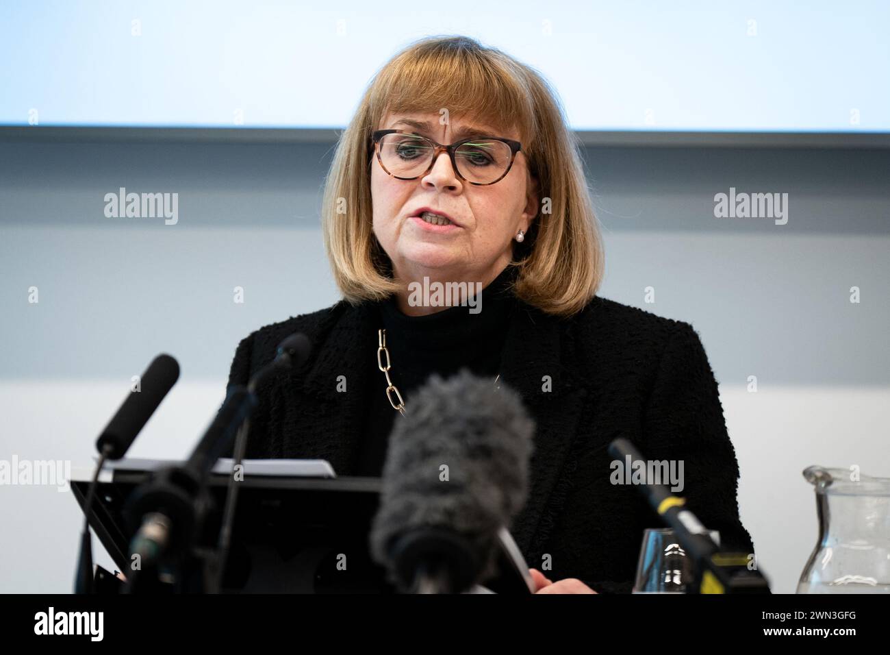 Inquiry chairwoman Lady Elish Angiolini makes a statement after the ...