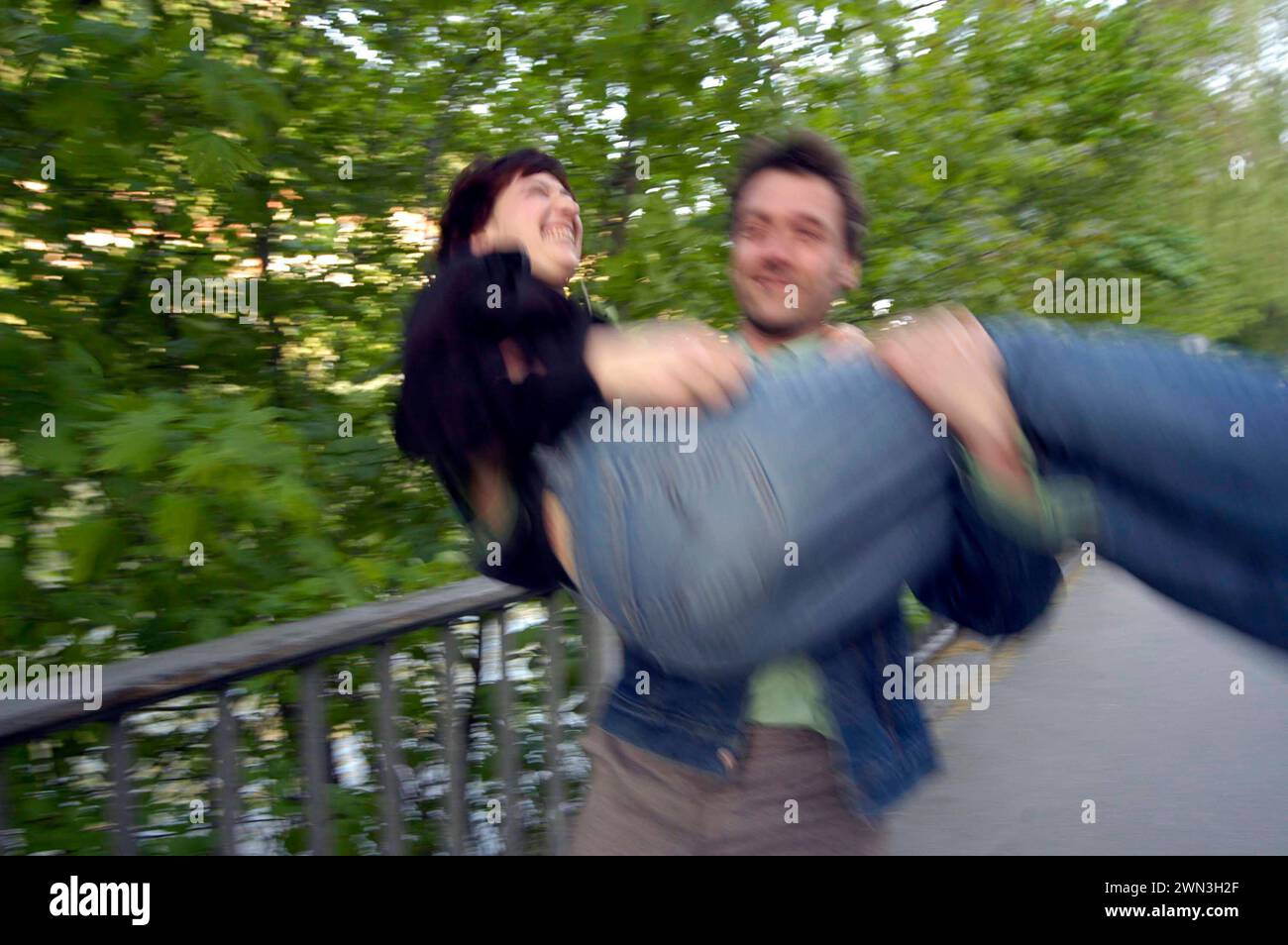 romantic partnership, couple touches and holds on to each other couple ...