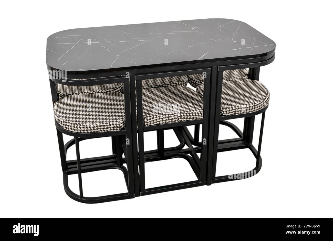 A bar counter with three stools in a row Stock Photo - Alamy