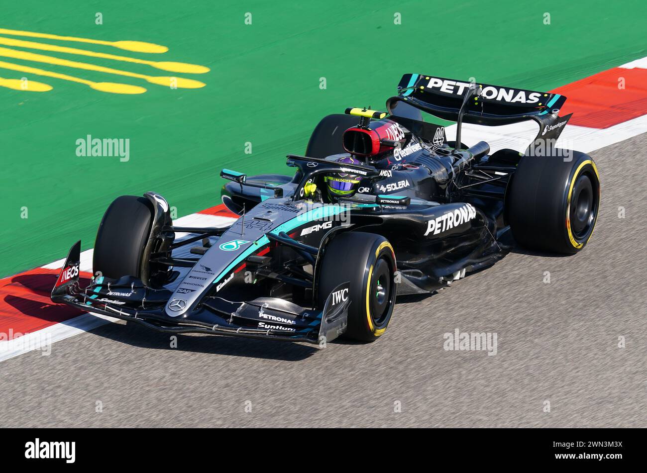 Mercedes' Lewis Hamilton during the first practice session ahead of the ...