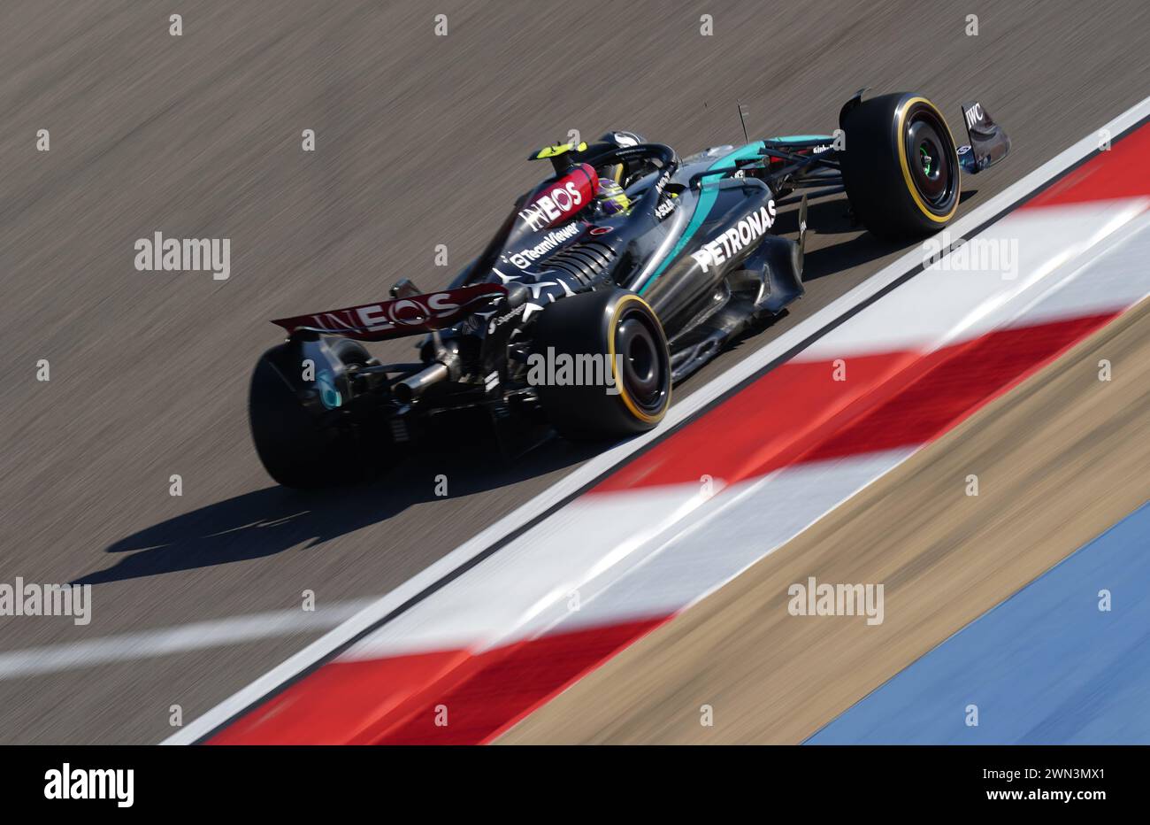 Mercedes' Lewis Hamilton during the first practice session ahead of the ...