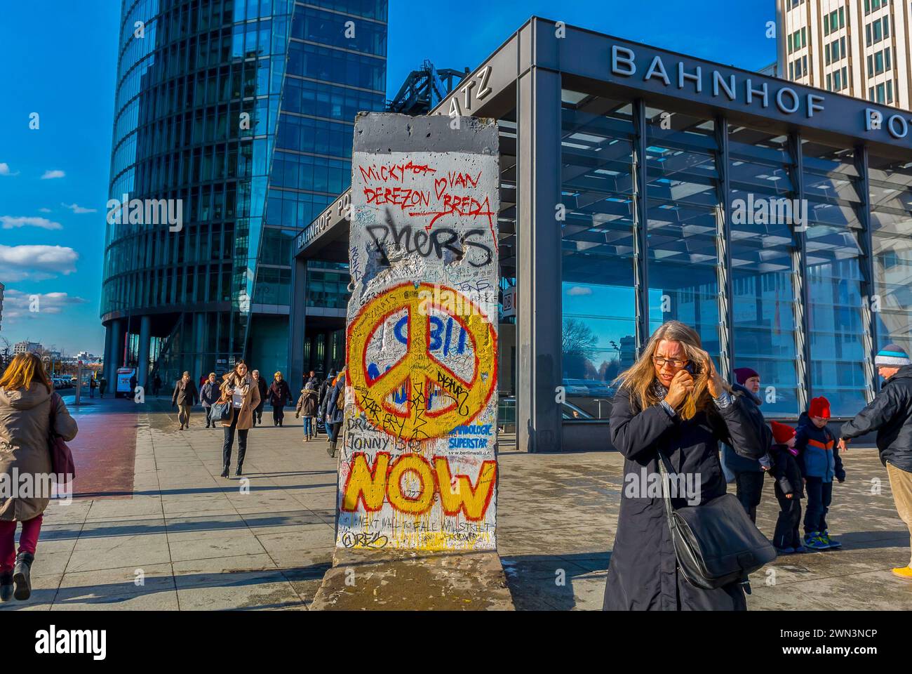 Berlin, Germany, Large Crowd of People, Modern Architecture, Street ...
