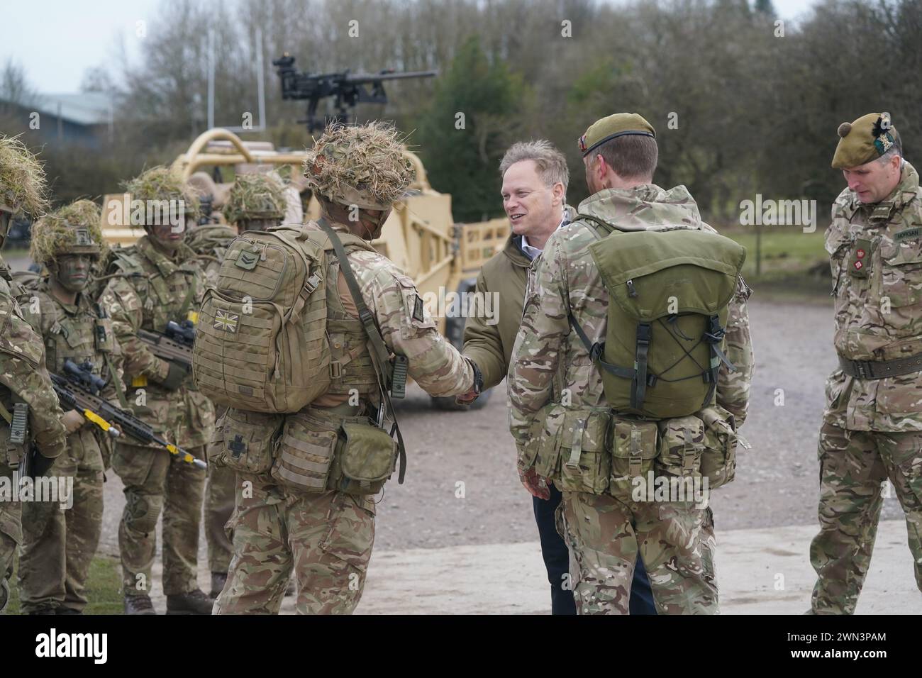 Defence Secretary Grant Shapps during a visit to Catterick Garrison, in ...