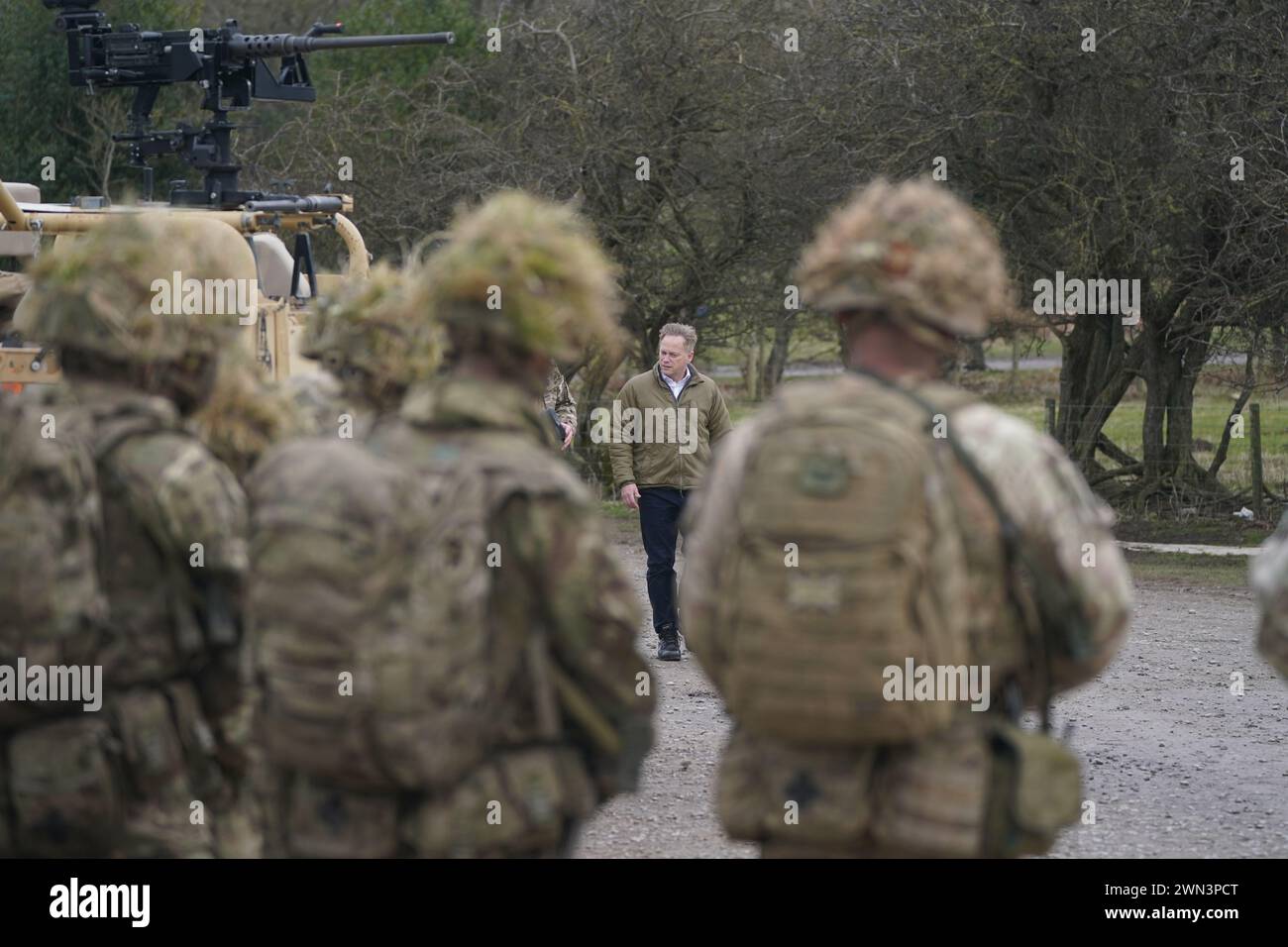 Defence Secretary Grant Shapps arrives for a visit to Catterick ...