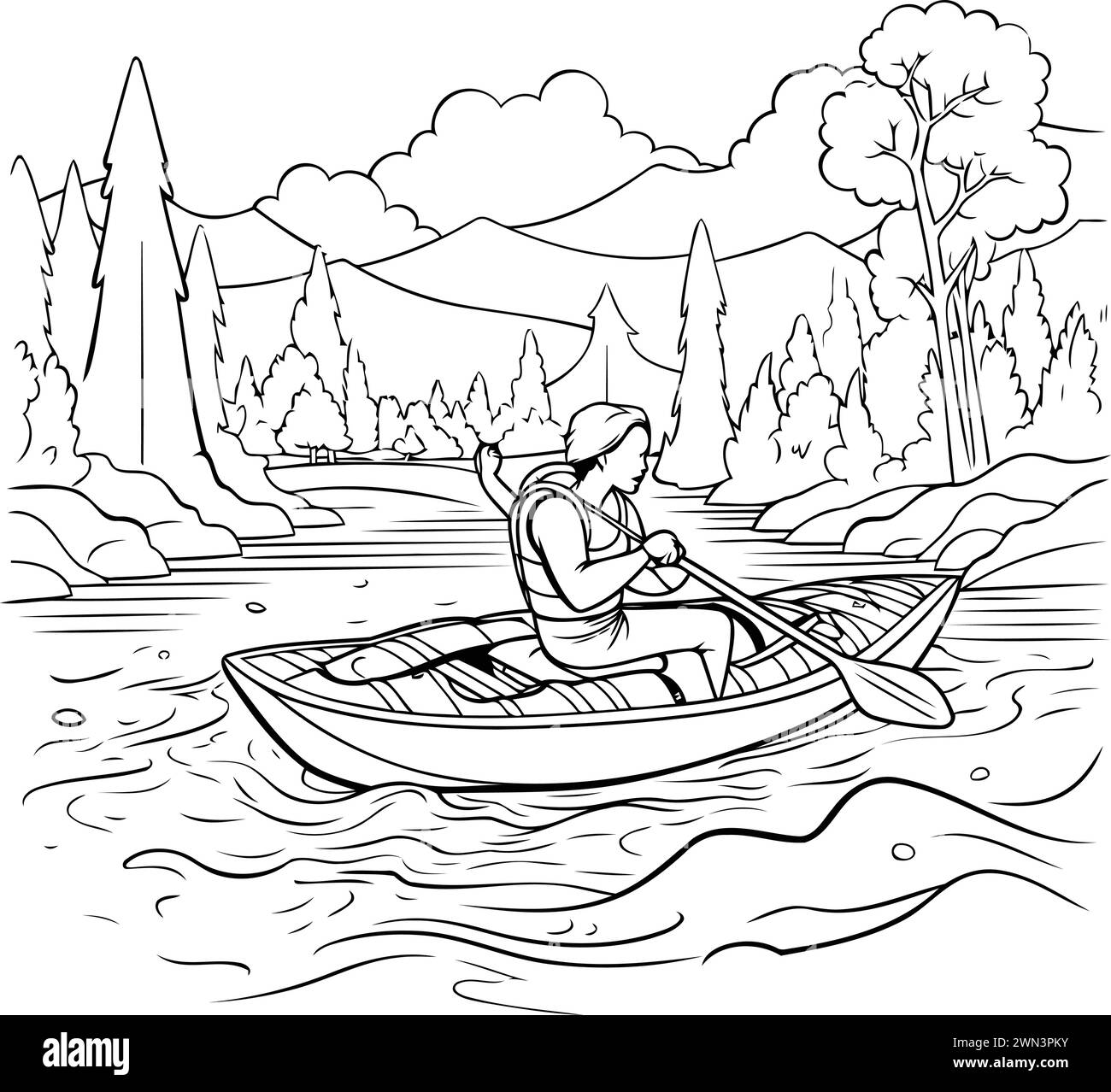 Boat outline drawing Black and White Stock Photos & Images - Alamy