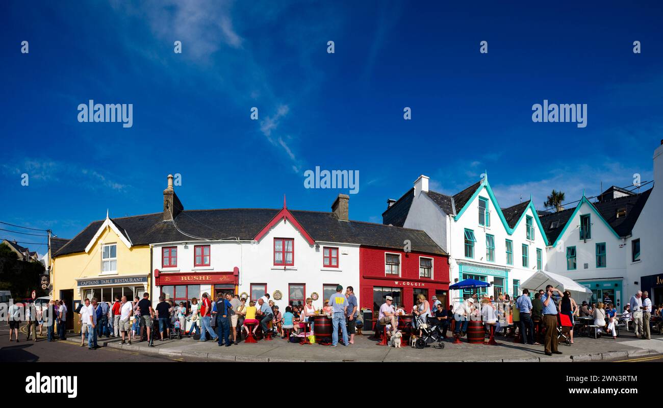 Eating and drinking in the sunshine at Baltimore, County Cork, West ...