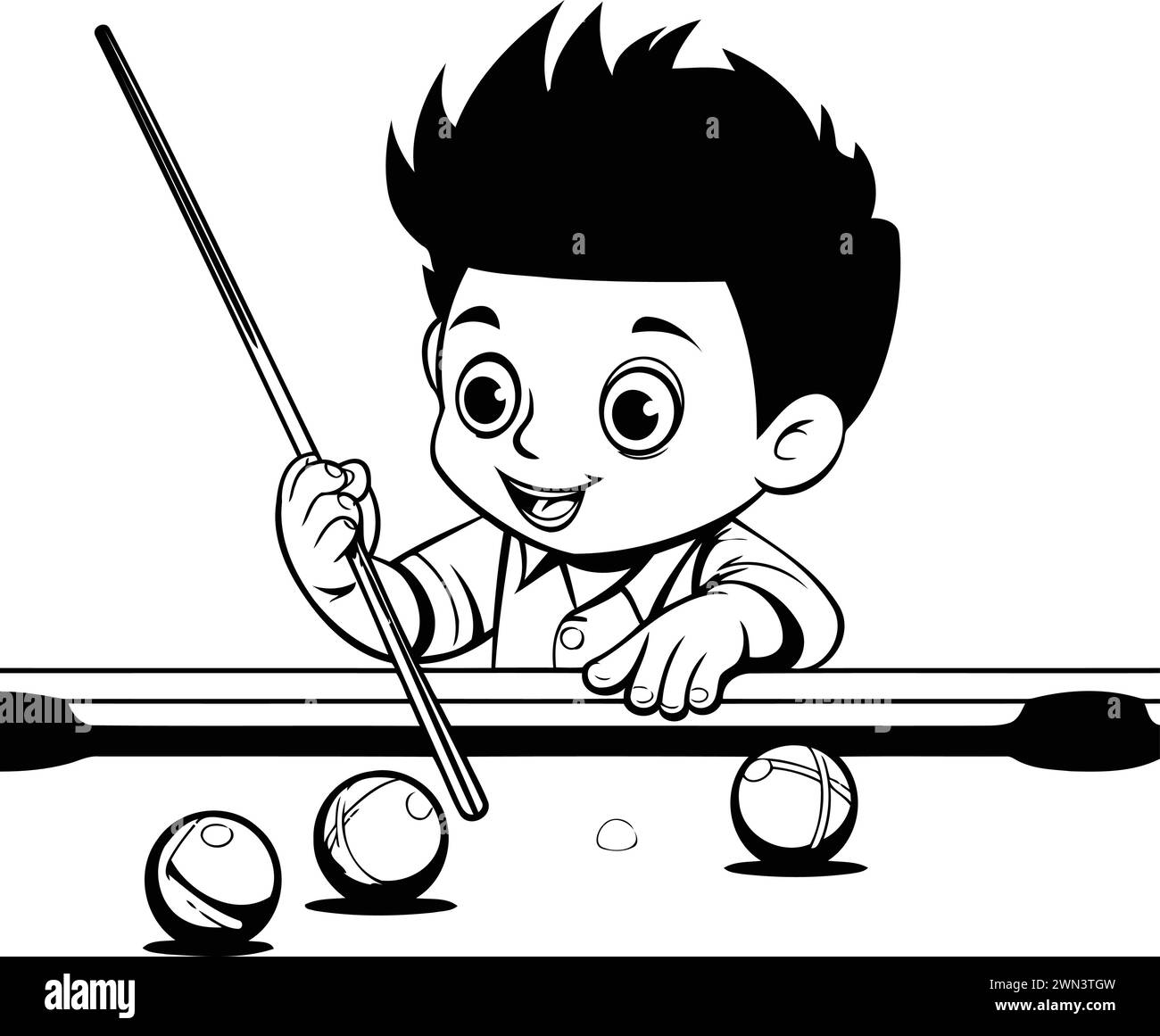 Cartoon billiards Cut Out Stock Images & Pictures - Alamy