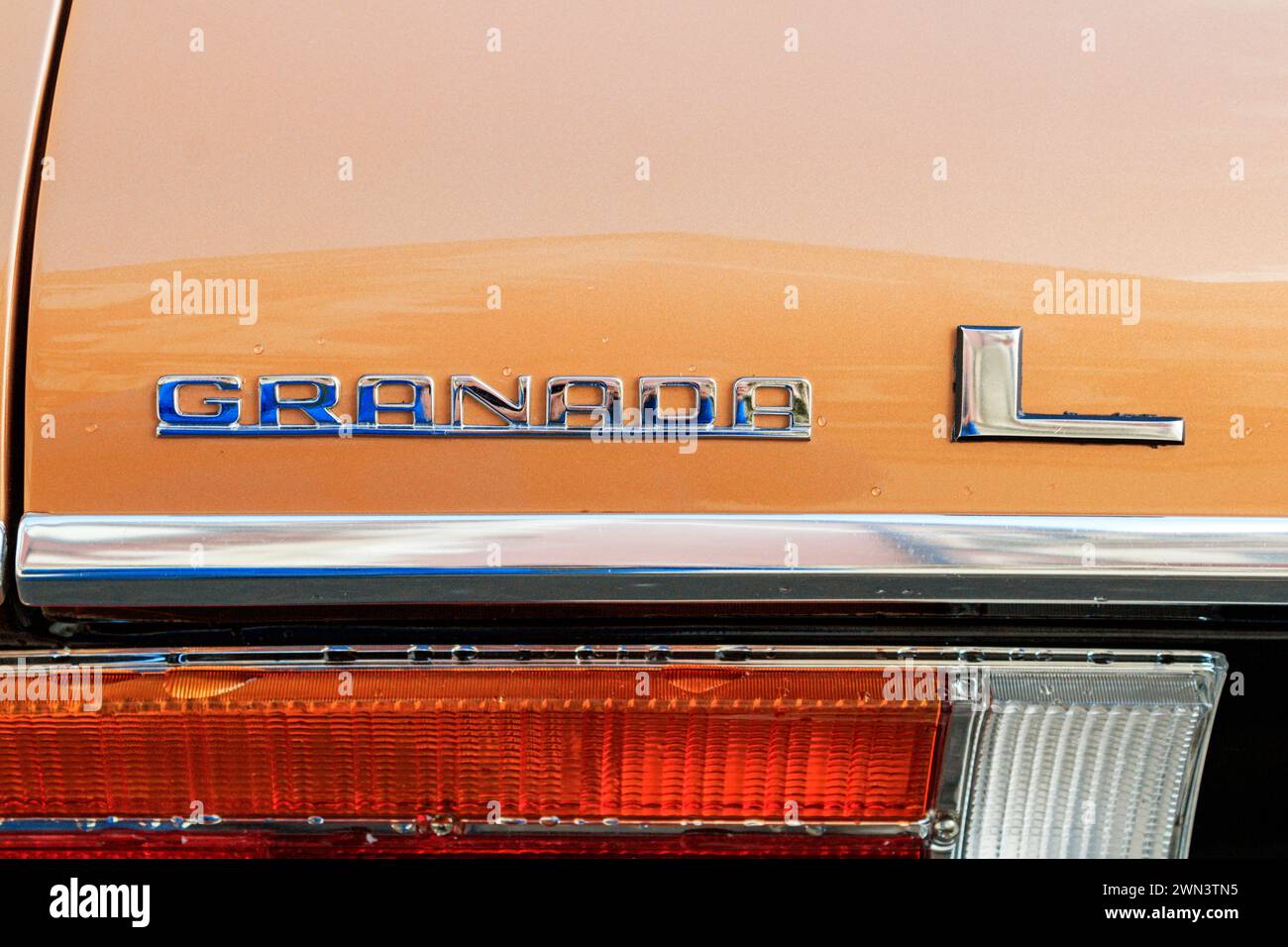 Ford Granada L badge. Blackpool Ford Day 2022 Stock Photo - Alamy