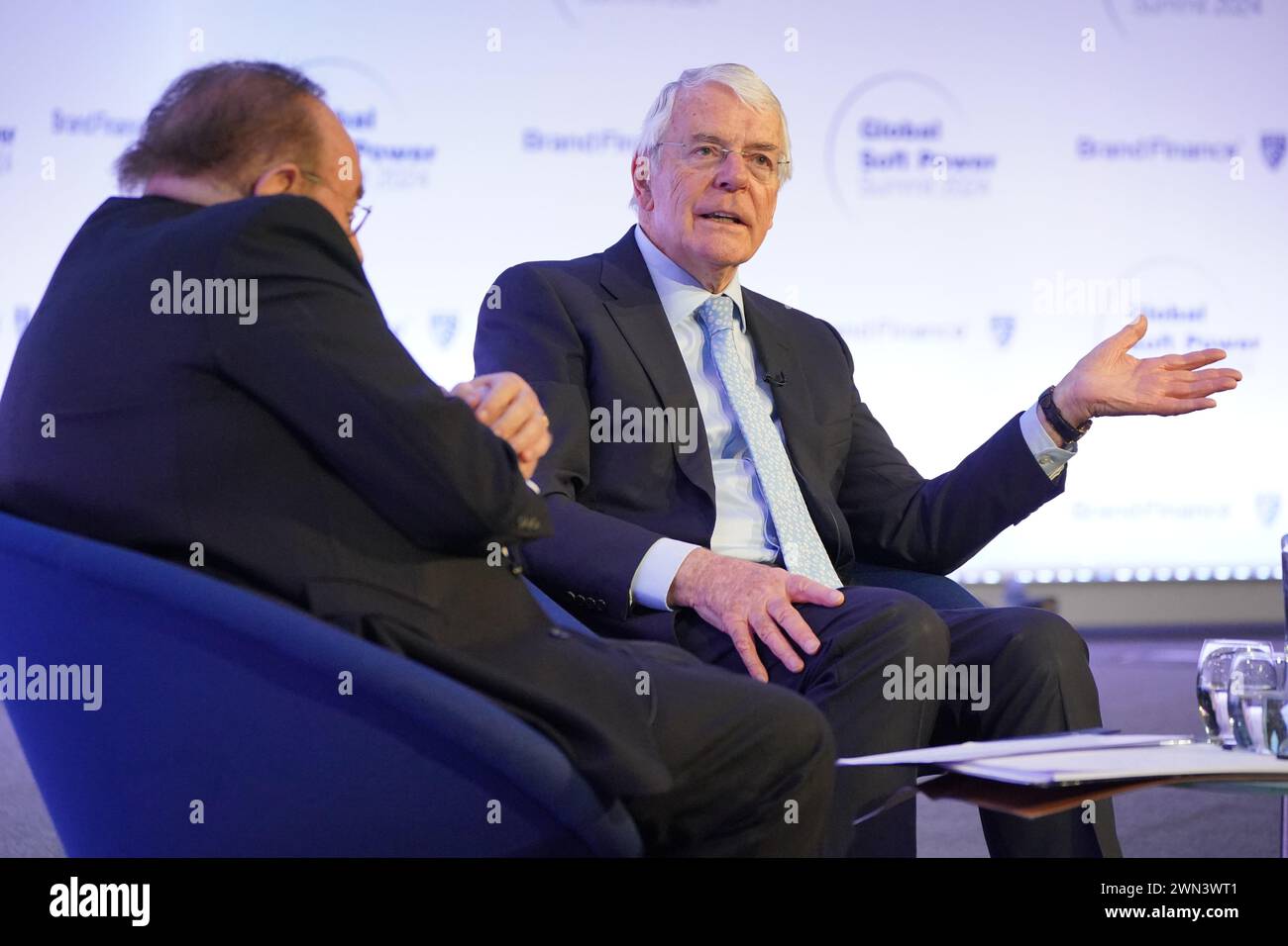 Former prime minister Sir John Major during a Q&A session with Andrew ...