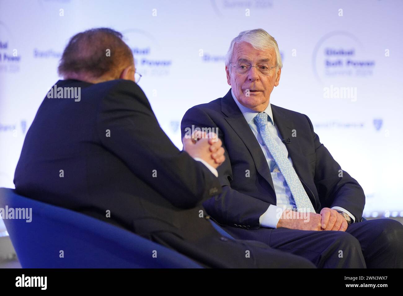 Former prime minister Sir John Major during a Q&A session with Andrew ...