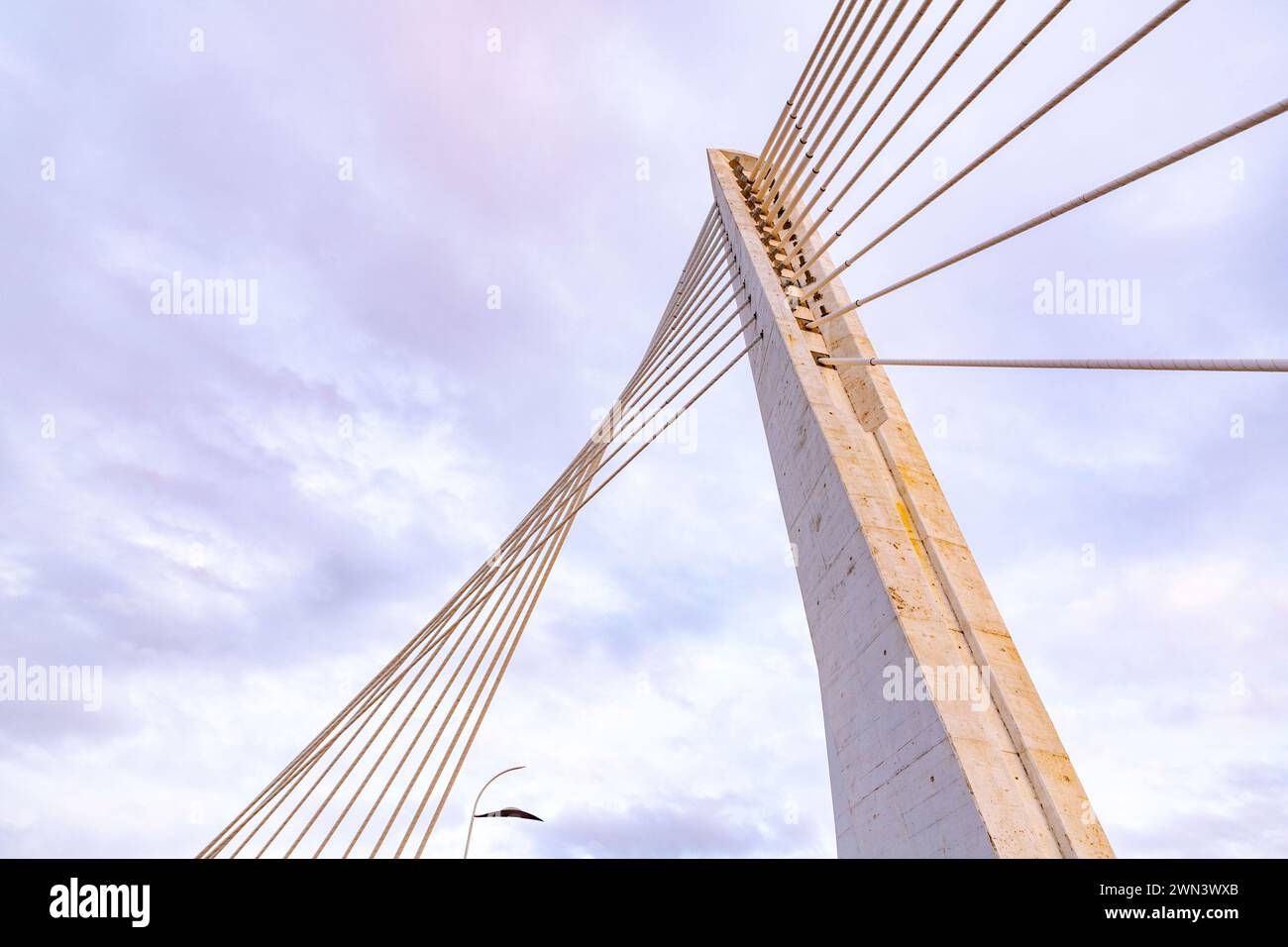 The Millennium Bridge is a cable stayed bridge that spans the Moraca ...