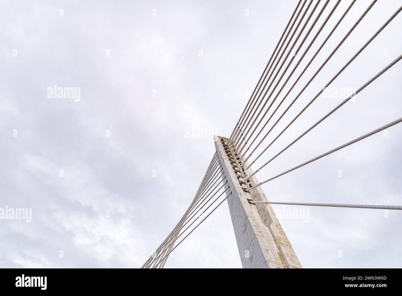 The Millennium Bridge is a cable stayed bridge that spans the Moraca ...