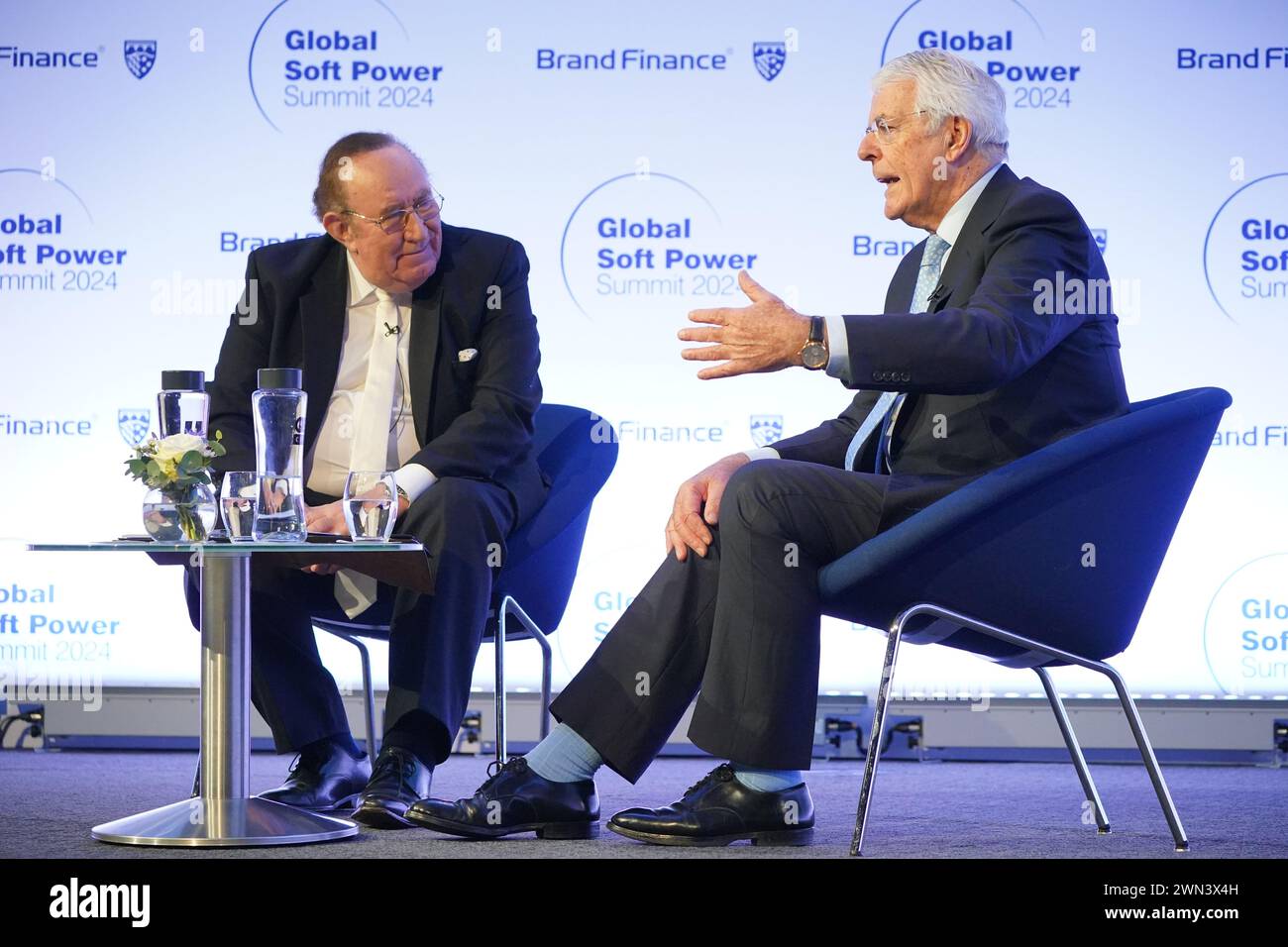 Former prime minister Sir John Major during a Q&A session with Andrew ...