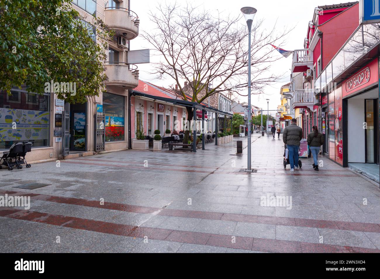 Podgorica, Montenegro - 12 FEB 2024: Generic architecture and street ...