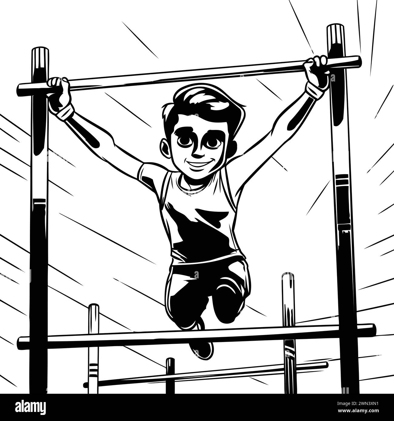 Horizontal Bar Gymnastics Cut Out Stock Images And Pictures Alamy