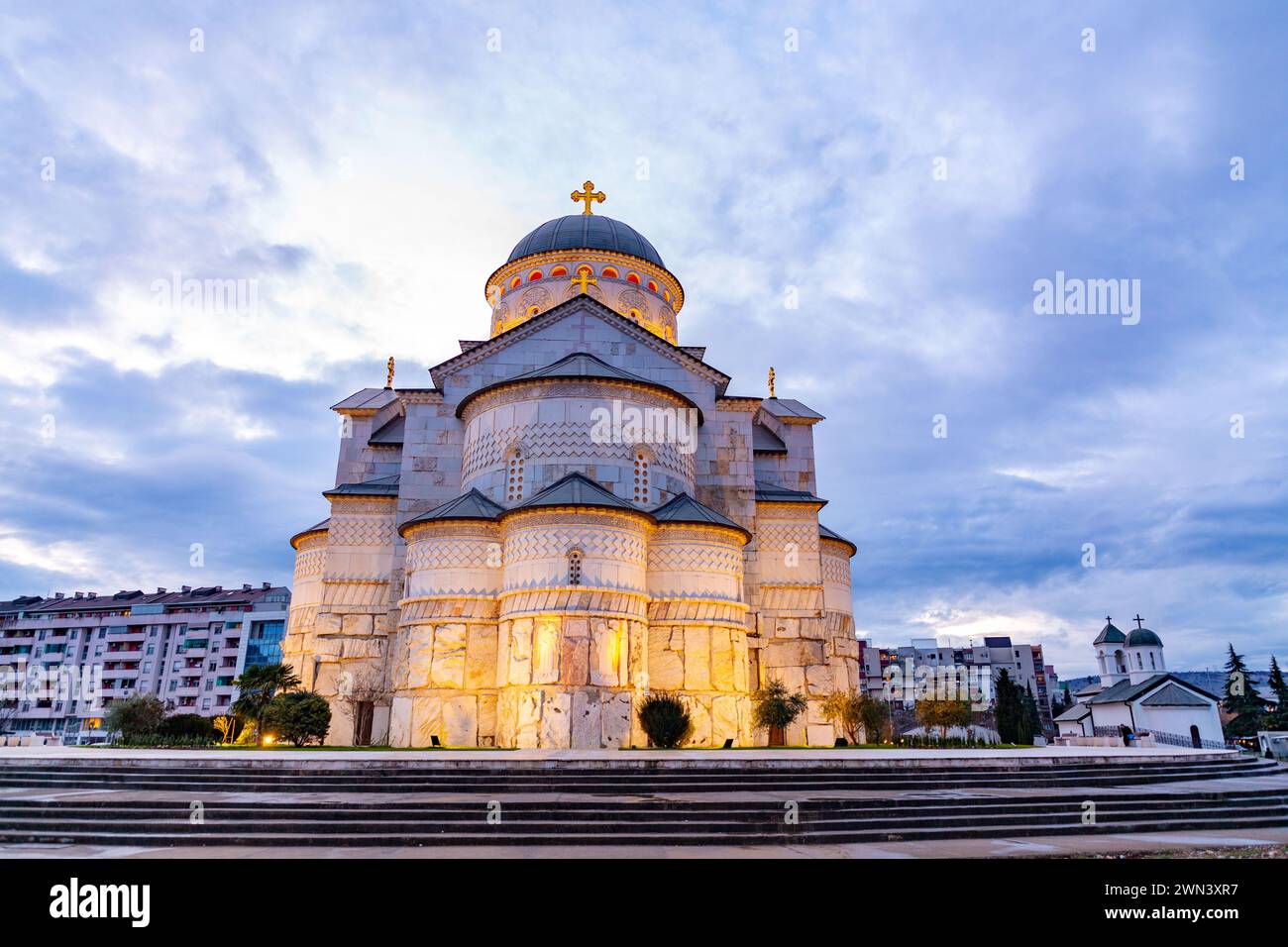 Podgorica, Montenegro - 12 FEB 2024: The Cathedral of the Resurrection ...