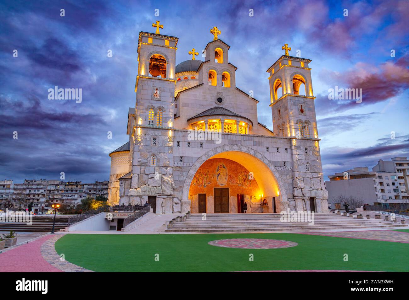 Podgorica, Montenegro - 12 FEB 2024: The Cathedral of the Resurrection ...