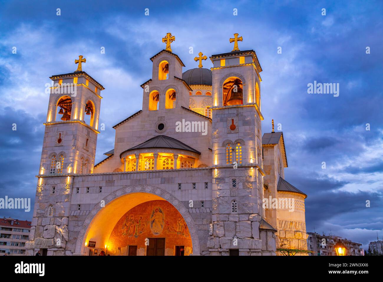Podgorica, Montenegro - 12 FEB 2024: The Cathedral of the Resurrection ...