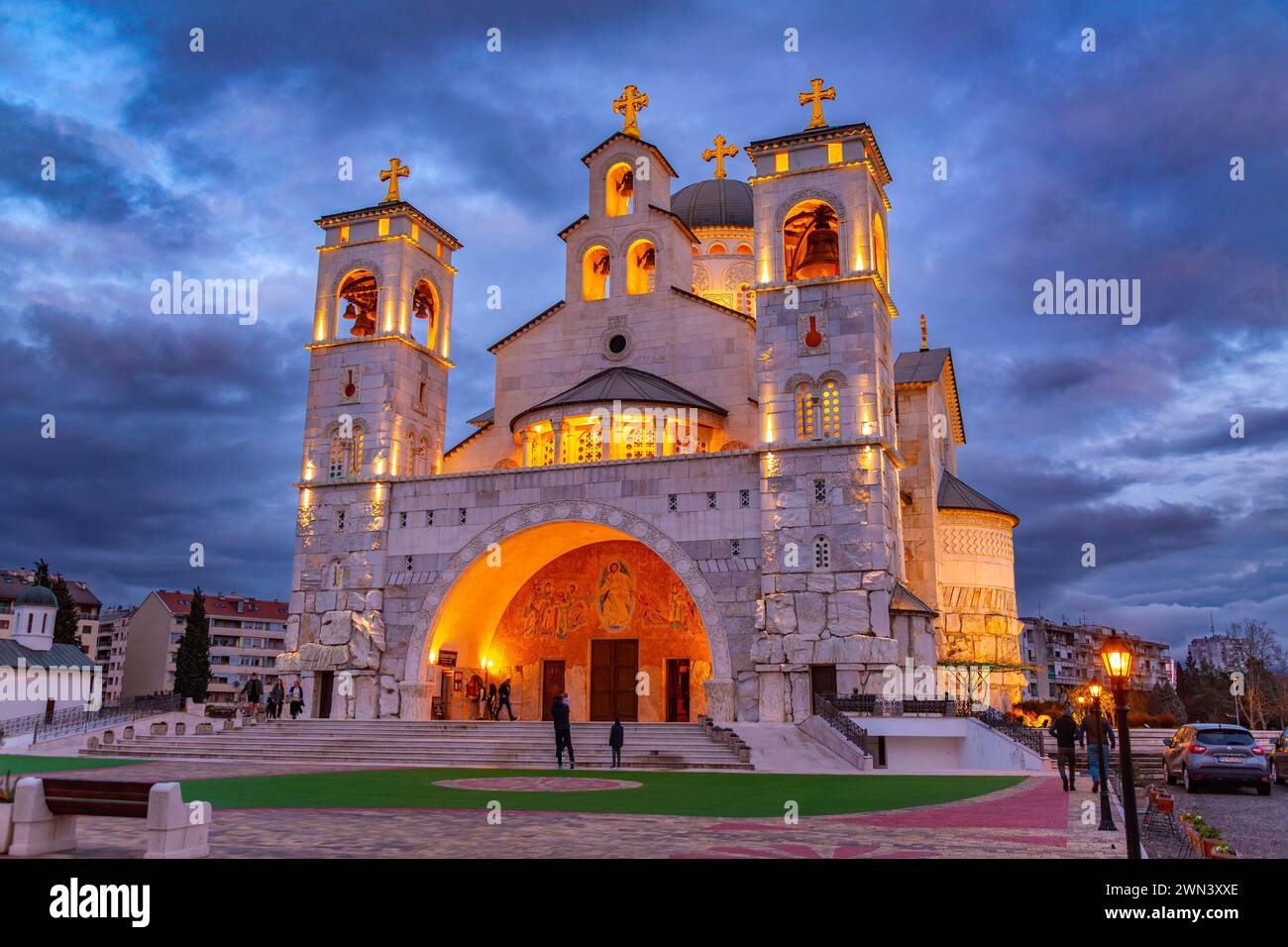 Podgorica, Montenegro - 12 FEB 2024: The Cathedral of the Resurrection ...