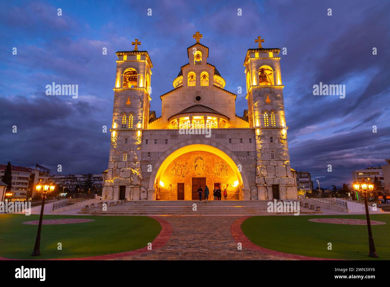 Podgorica, Montenegro - 12 FEB 2024: The Cathedral of the Resurrection ...