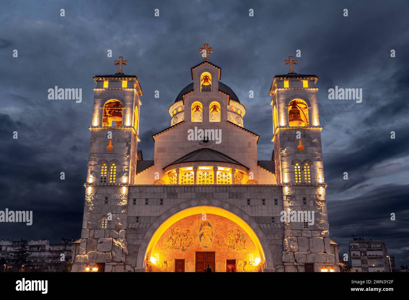 Podgorica, Montenegro - 12 FEB 2024: The Cathedral of the Resurrection ...