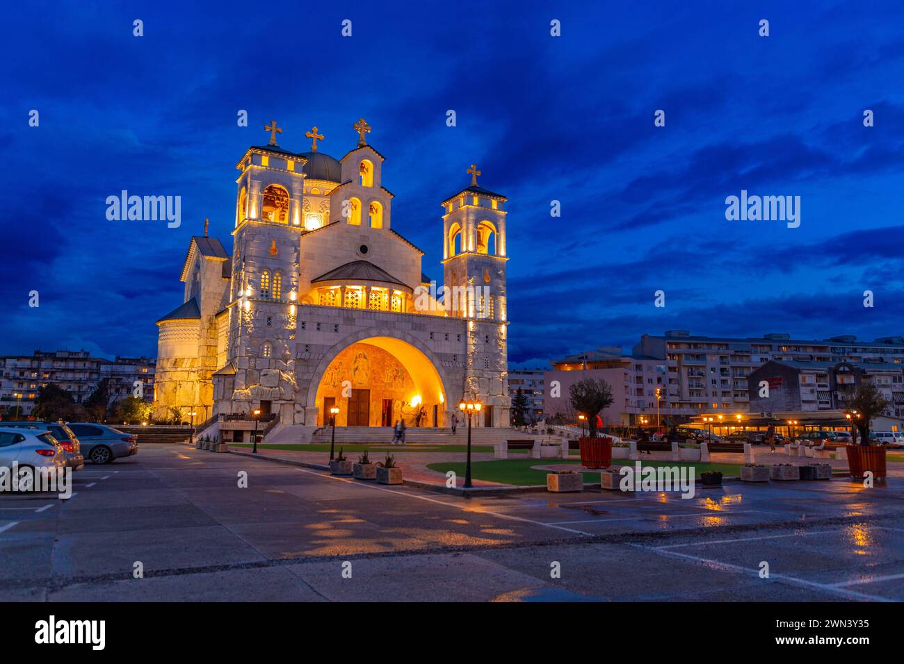 Podgorica, Montenegro - 12 FEB 2024: The Cathedral of the Resurrection ...