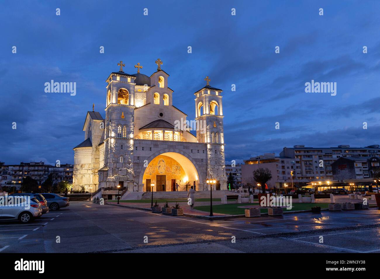 Podgorica, Montenegro - 12 FEB 2024: The Cathedral of the Resurrection ...