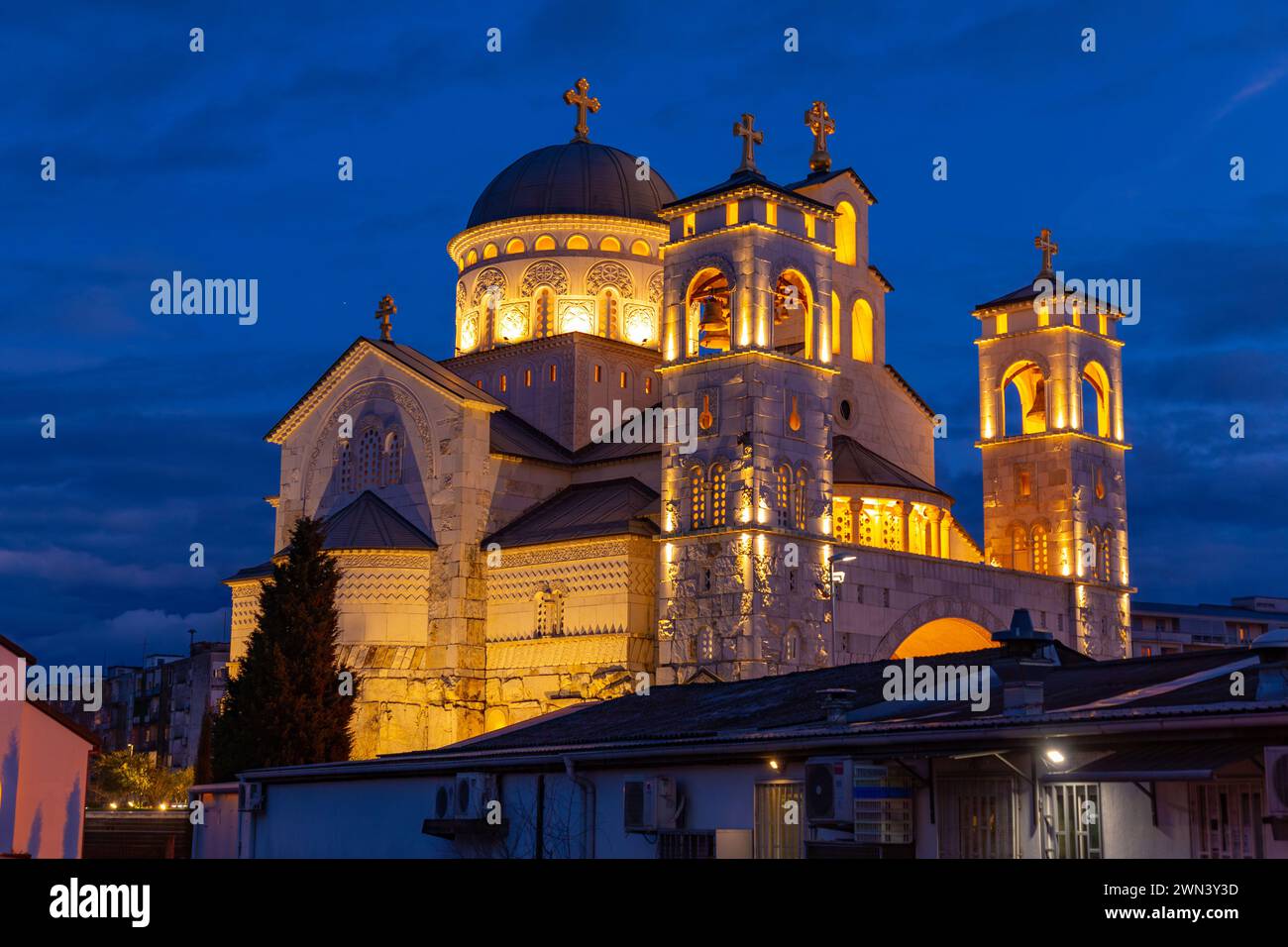 Podgorica, Montenegro - 12 FEB 2024: The Cathedral of the Resurrection ...