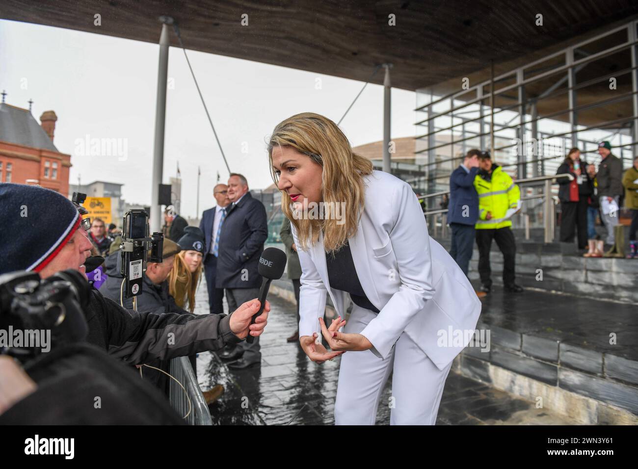 29th February 2024, Cardiff, Wales. Pictured is Welsh Conservative ...