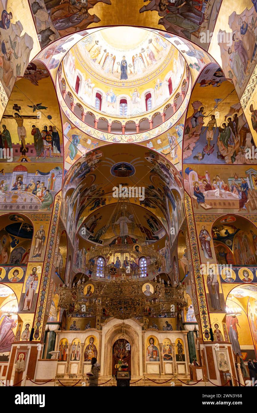Podgorica, Montenegro - 12 FEB 2024: The Cathedral of the Resurrection ...