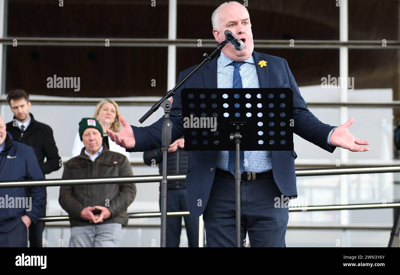 29th February 2024, Cardiff, Wales. Pictured is Welsh Conservative ...