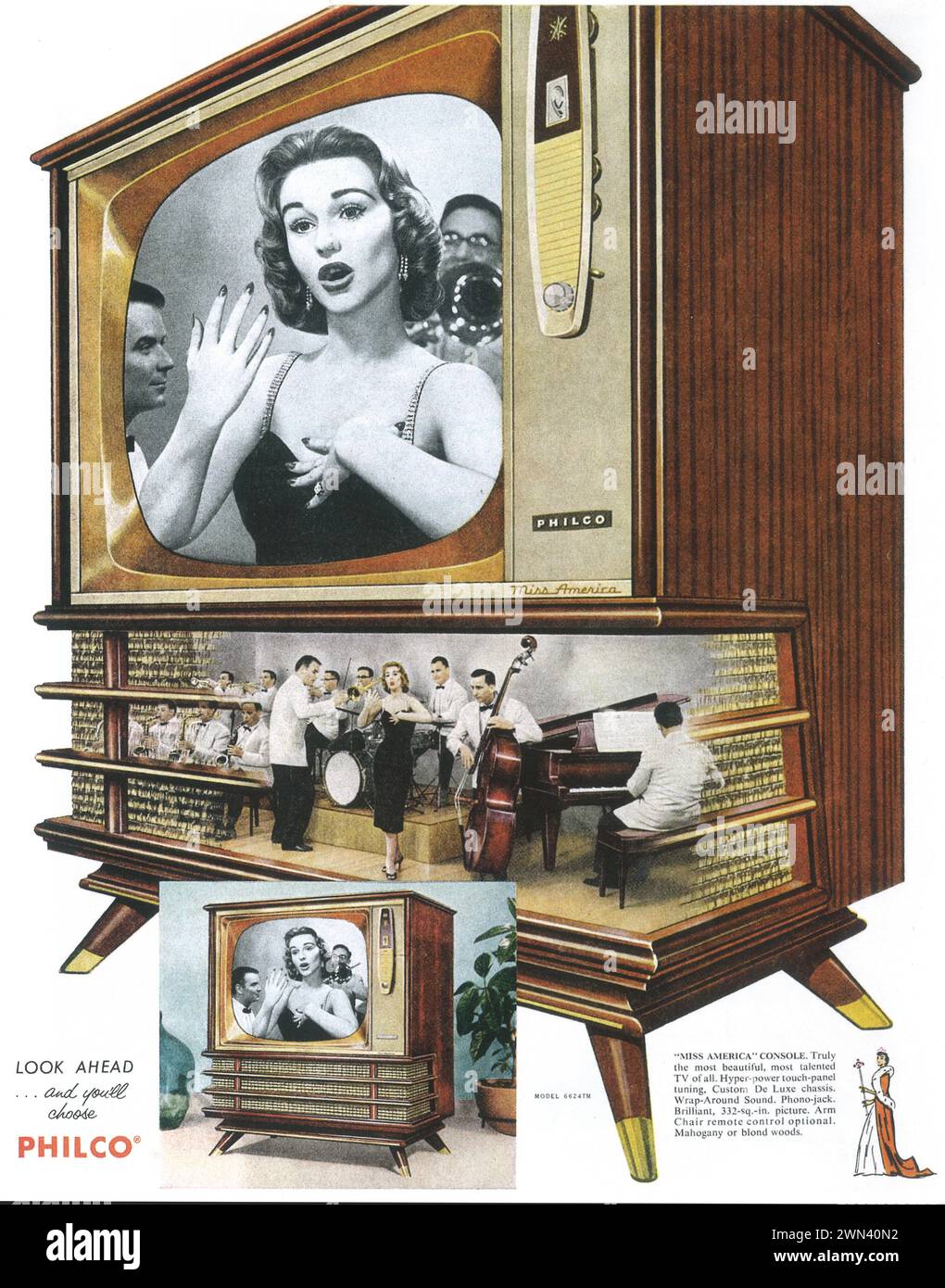 1950s television cabinet hi-res stock photography and images - Alamy