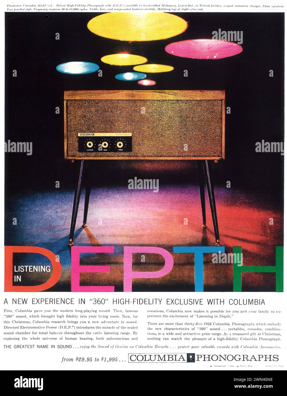 Columbia phonograph ads hi-res stock photography and images - Alamy