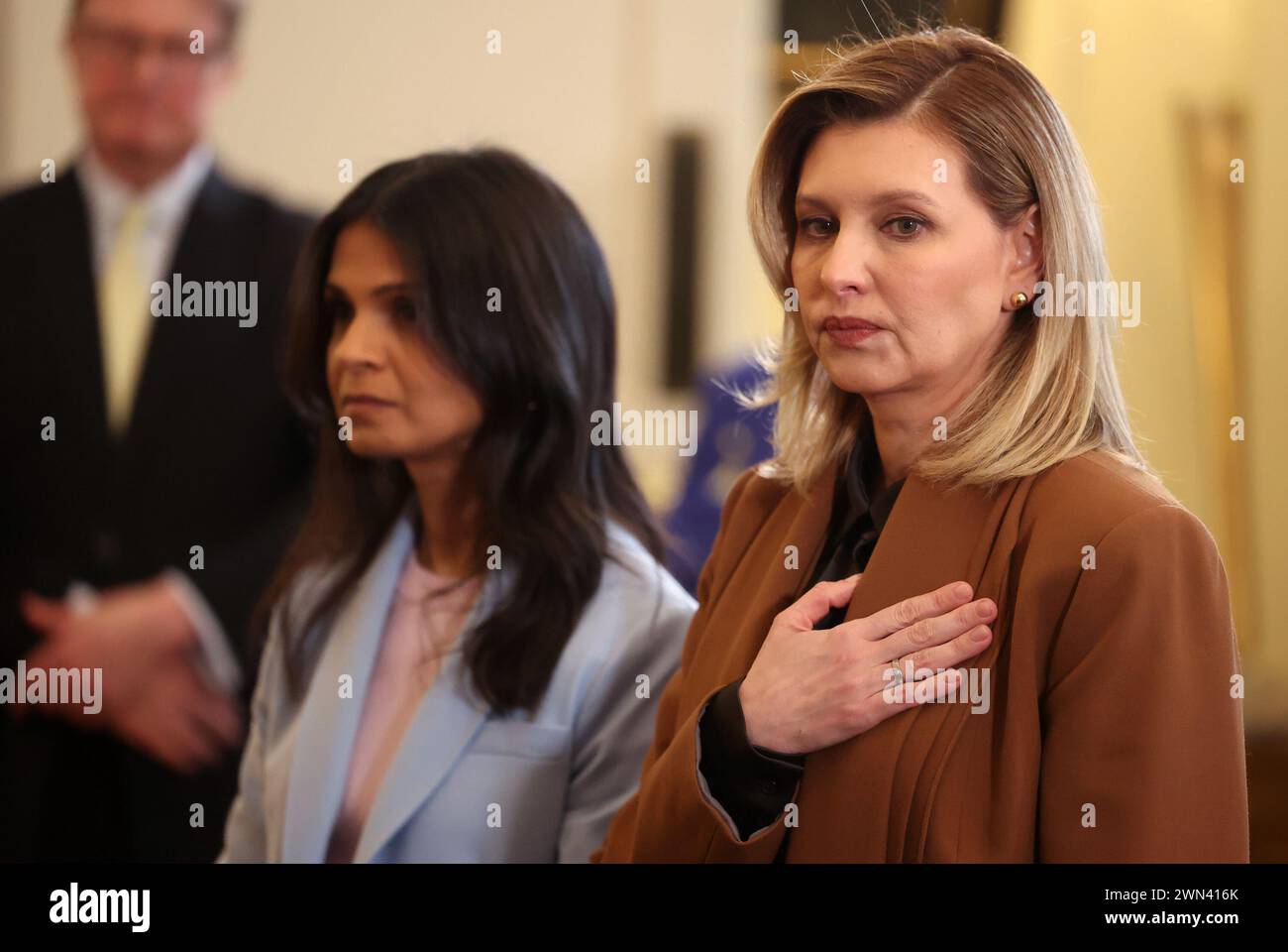 Prime Minister Rishi Sunak's wife Akshata Murty and the First Lady of ...