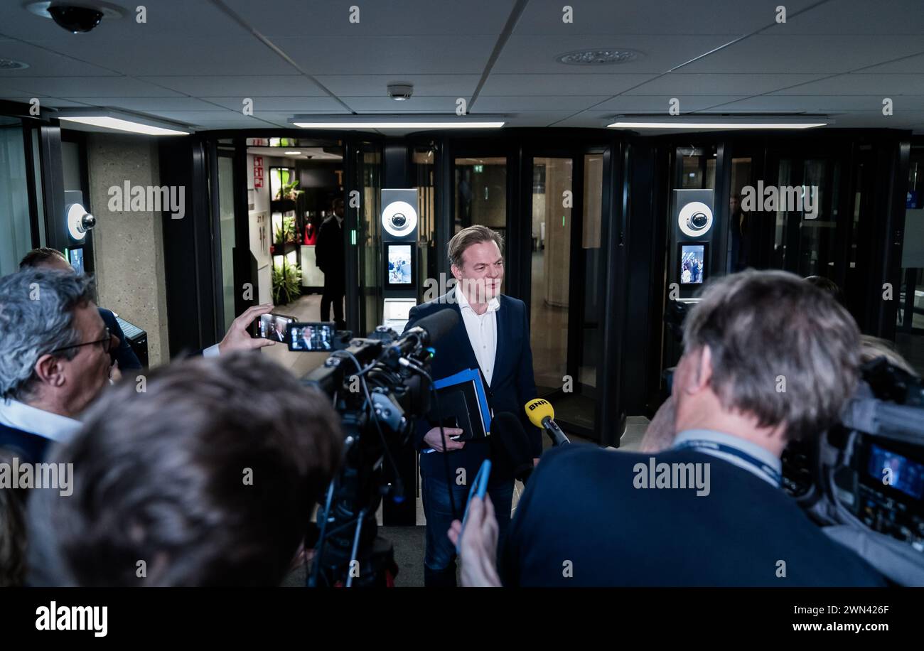 THE HAGUE - NSC leader Pieter Omtzigt arrives for a new round of ...