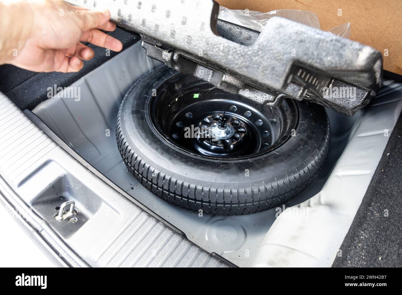 Spare tyre boot hi-res stock photography and images - Alamy