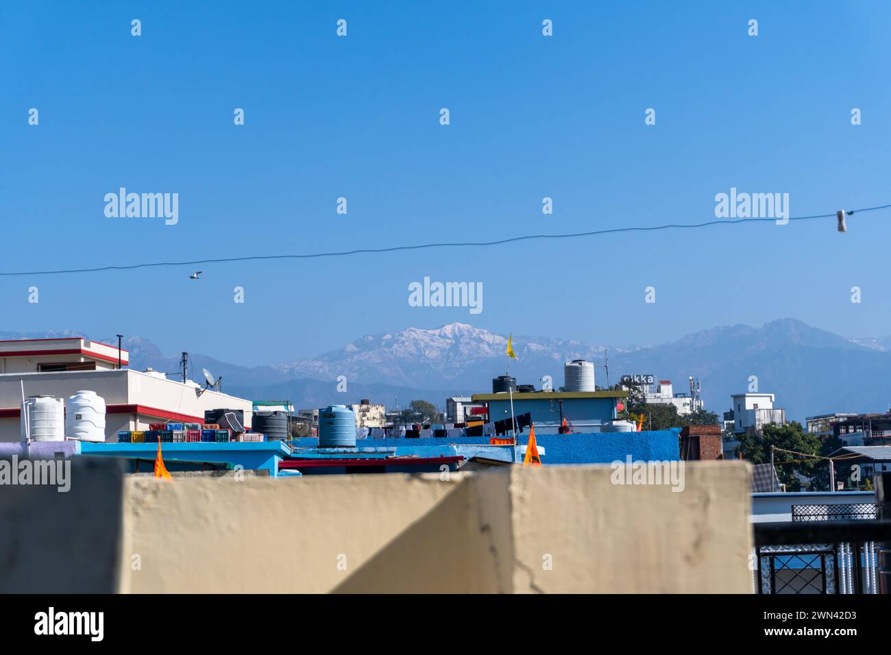Feb.14th2024, Uttarakhand India. Snow Capped Peaks of Mussoorie and ...