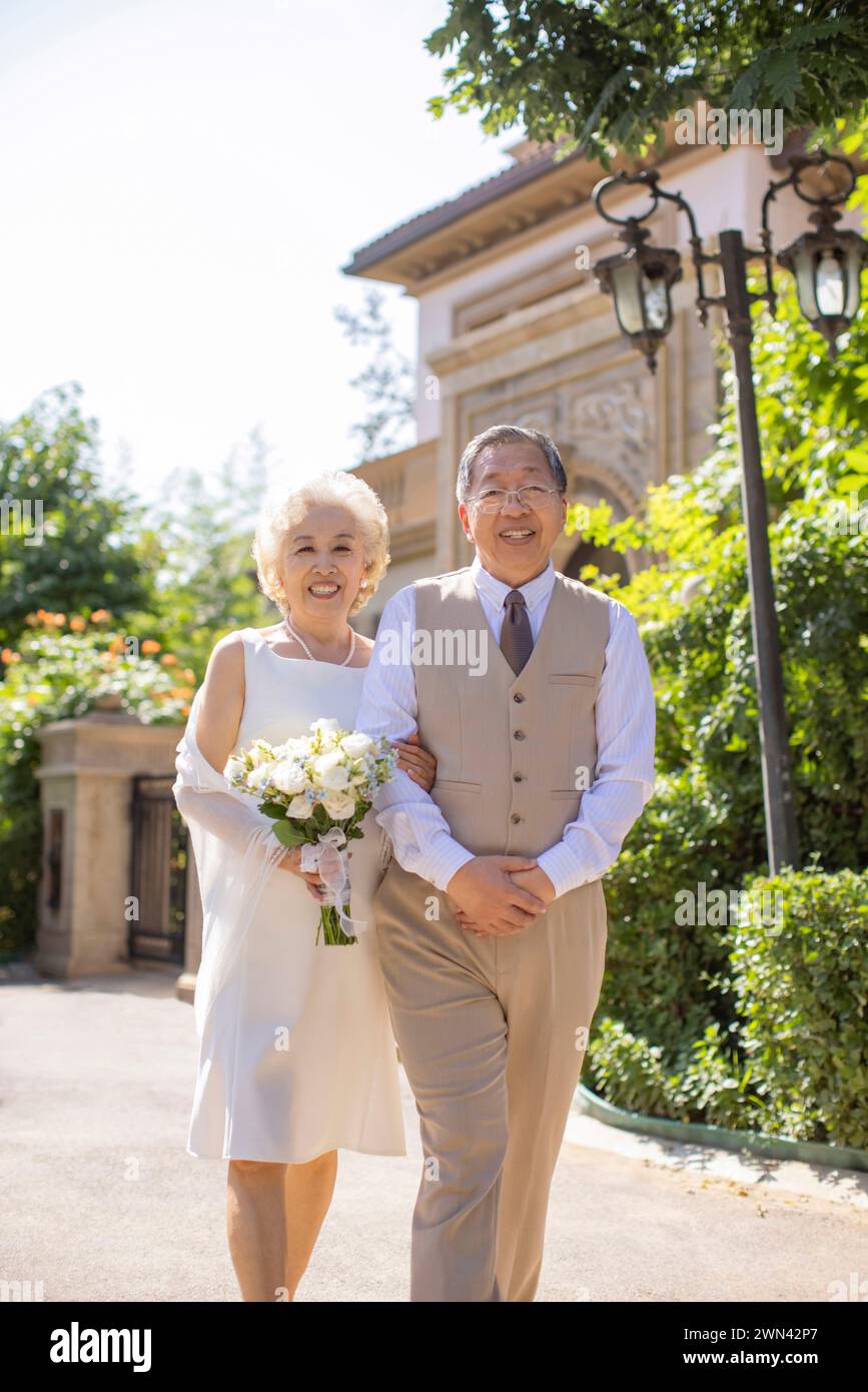 Happy Seniors Getting Married Stock Photo - Alamy