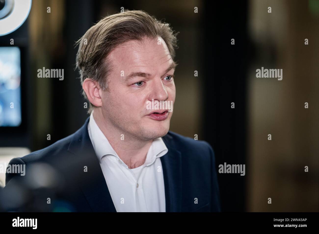 THE HAGUE - NSC leader Pieter Omtzigt arrives for a new round of ...
