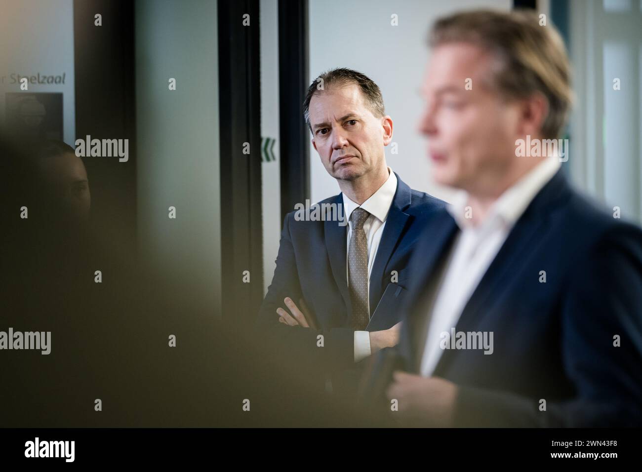 THE HAGUE - Eddy van Hijum (NSC) and NSC leader Pieter Omtzigt arrive ...