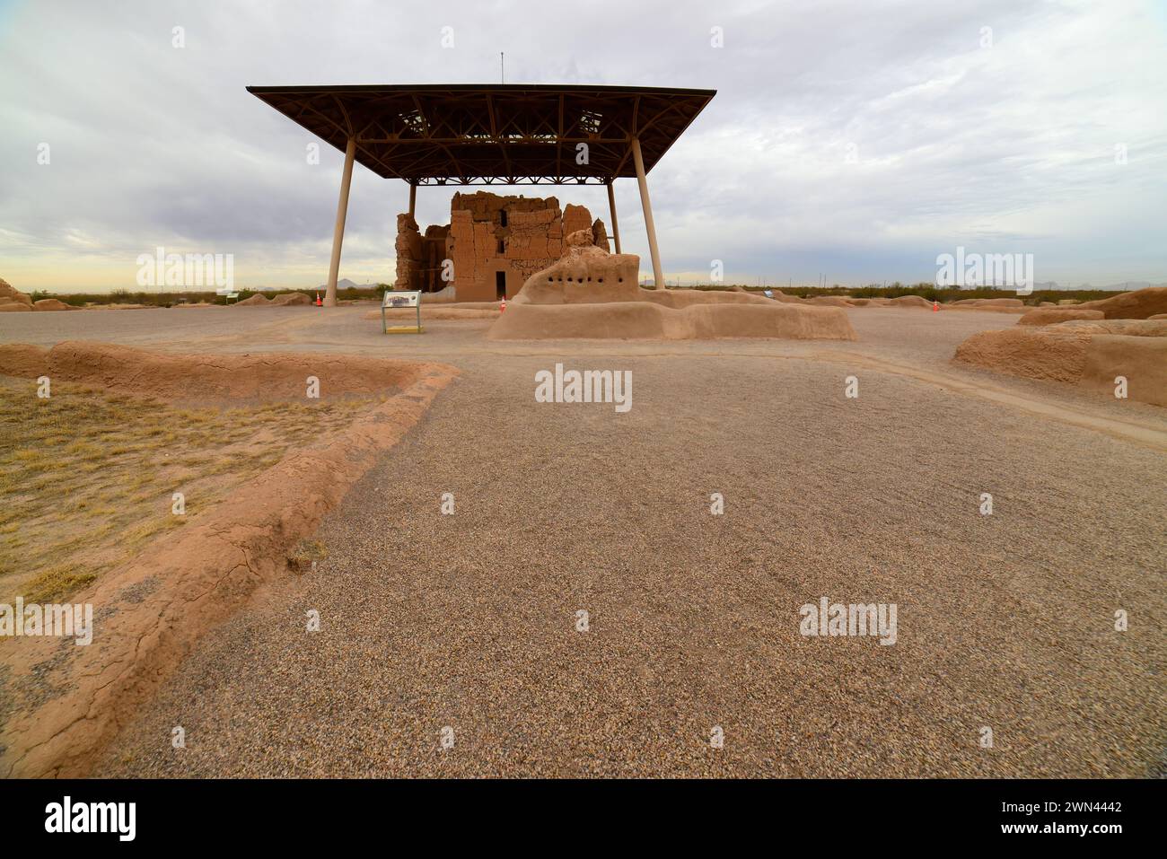 Ancient Casa Grande Ruins National Monument of the Pre-columbian ...