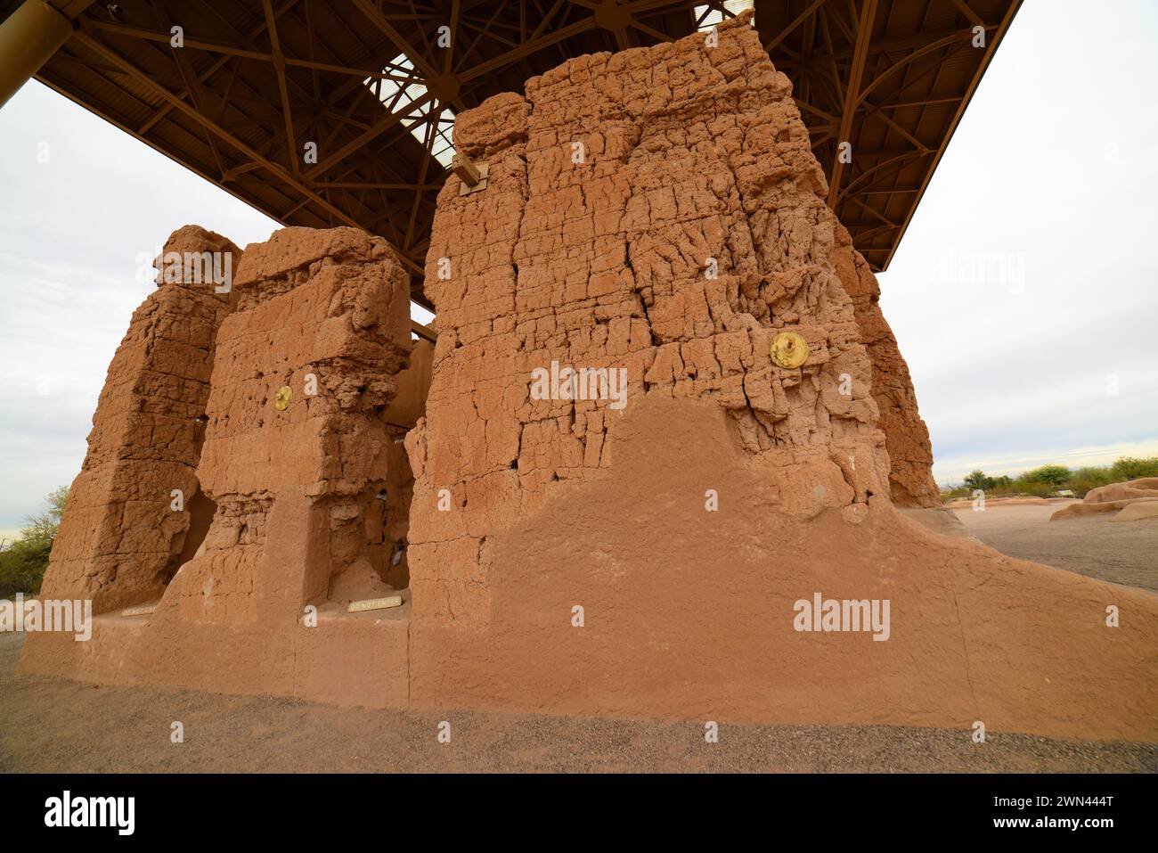 Ancient Casa Grande Ruins National Monument of the Pre-columbian ...