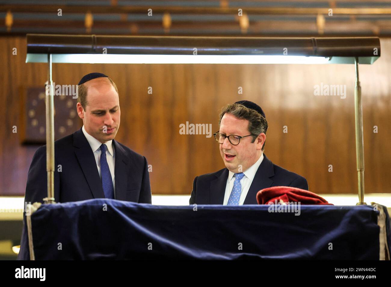 Rabbi Daniel Epstein shows Britain's Prince William a 17th century ...