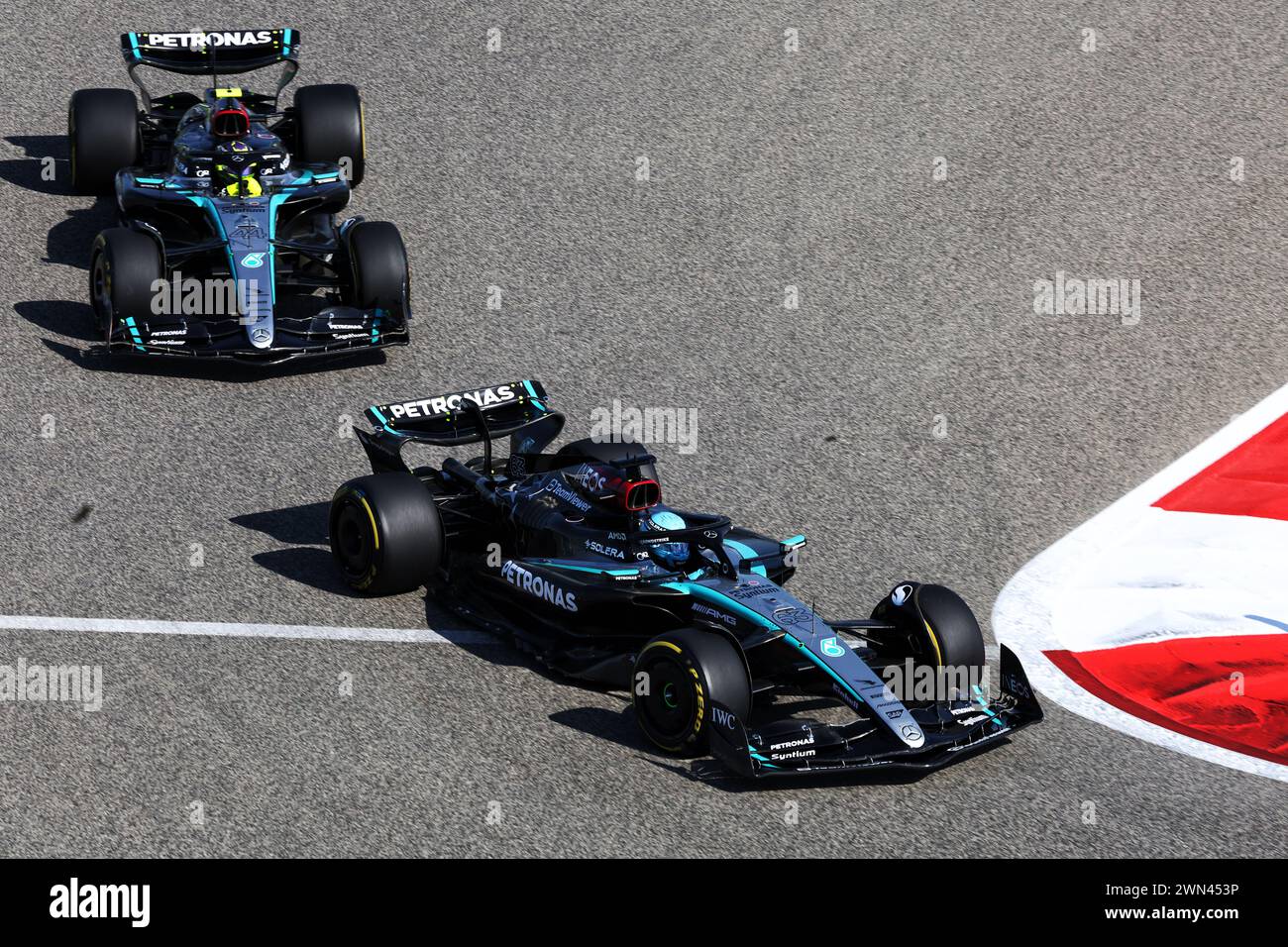 Sakhir, Bahrain. 29th Feb, 2024. George Russell (GBR) Mercedes AMG F1 ...